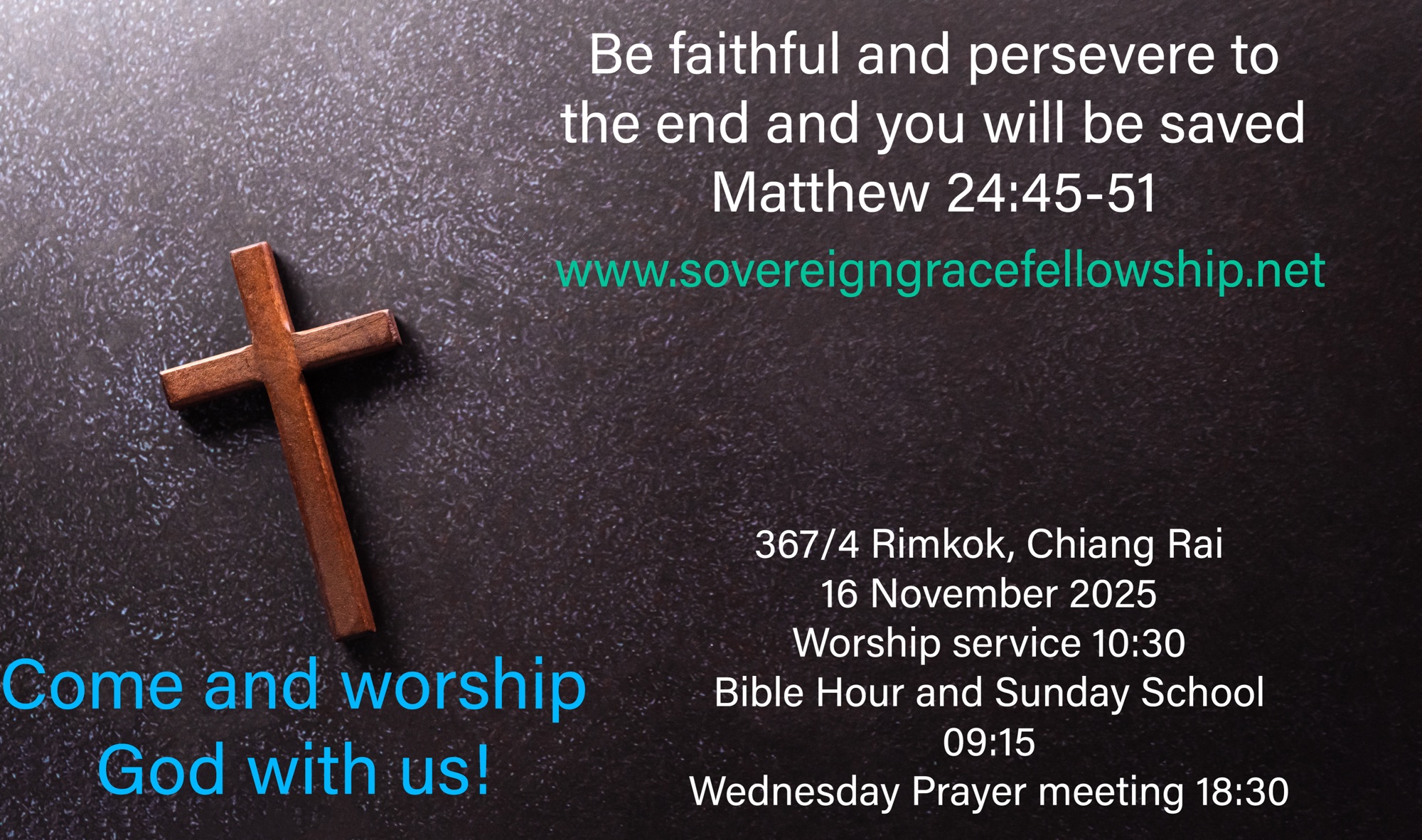 Be faithful and persevere to the end and you will be saved – Sovereign ...